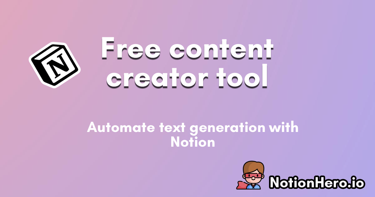 Generate Texts From Notion Tables And Custom Templates Notionhero 6136